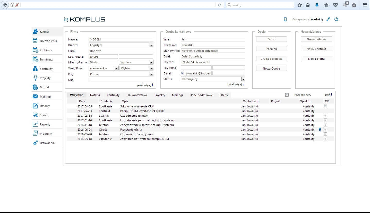 komplusCRM - system CRM dla małych i średnich przedsiębiorstw komplusCRM - system CRM dla małych i średnich przedsiębiorstw